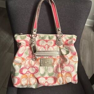 Coach | Bags | Coach Multi Colored Tote Bag | Poshmark